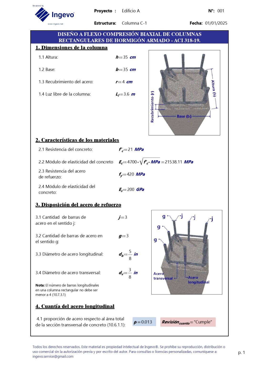 Plantilla Mathcad de diseño de columnas rectangulares de hormigón ...